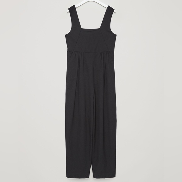 COS | Pants & Jumpsuits | Cos Wool Wide Leg Jumpsuit In Black | Poshmark